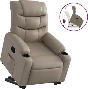 Zvedací polohovací křeslo cappuccino umělá kůže 3206605