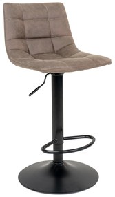 House Nordic Barová židle z mikrovlákna, světle hnědá s černými nohami
