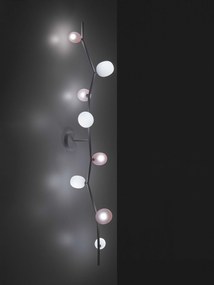 Brokis Luxusní nástěnné svítidlo Ivy PC1223 Wall 8, 197,7 cm Barva skla: Šedá kouřová - transparentní sklo, Stmívání: dotykové stmívání (CEDV2871)
