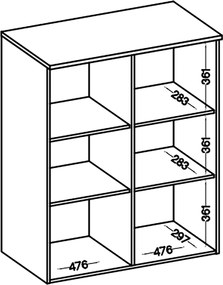 FLAWIA | vitrína 2D+2D | 100 cm | Stilo ab | artisan/bílá