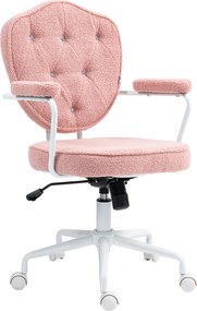 HOMCOM Kancelářská židle HOMCOM, ergonomická kancelářská židle s houpací funkcí, knoflíkový potah, výškově nastavitelná židle k počítači s otočnou fu…