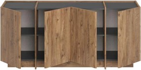 Designová komoda Radegund 180 cm atlantská borovice / antracitová