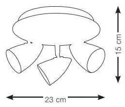 Markslöjd 106319 - Bodové svítidlo CIRO 3xGU10/35W/230V