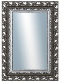 DANTIK - Zarámované zrcadlo - rozměr s rámem cca 50x70 cm z lišty ROKOKO grafitová (2884)