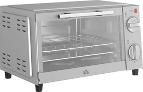 HOMCOM Mini trouba 9L Mini trouba s pečicím plechem, grilovací rošt, 100 °C-230 °C, s nastavitelnou teplotou a dobou pečení, časovač na 60 min, 750 W…