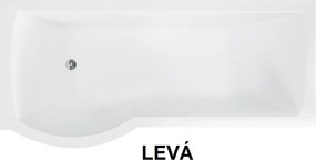 Besco INSPIRO 150 x 70 cm VANINSPIR150L+OLVPINOZ vana včetně vanové zástěny levá Koupelny Bernold