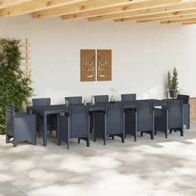 Zahradní stůl Antracit 350 x 100 x 74 cm polyratan 3378524