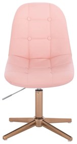 LuxuryForm Židle SAMSON na zlatém kříži - růžová