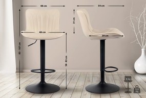Barová židle Linus umělá kůže – krémová