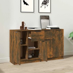 Příborníky 2 ks kouřový dub 60 x 30 x 70 cm kompozitní dřevo 3115817