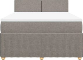Box spring postel s matrací taupe 140x190 cm textil 3287448