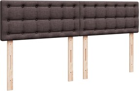 Box spring postel s matrací tmavě hnědá 200x200 cm textil 3288312