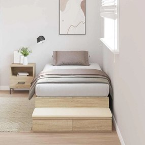 Rám postele s úložným prostorem se zásuvkou Sonoma dub 80 cm 3335599