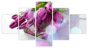 Obraz - kytice tulipánů (125x70 cm)