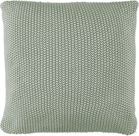 Polštář Nordic Knit z organické bavlny 50 x 50 cm pastelově zelený