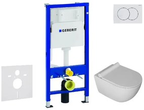 Geberit Duofix - Set předstěnové instalace, klozetu Gaia a sedátka softclose, tlačítko Delta01, alpská bílá SANI11CA3107