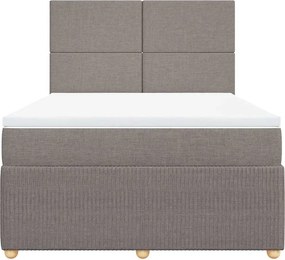 Box spring postel s matrací taupe 140x200 cm textil 3294376