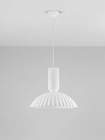 Bílé kamenné závěsné svítidlo ø 50 cm Ammos – Nova Luce