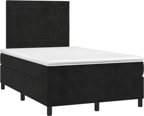 Box spring postel s matrací černá 120 x 200 cm samet 3143075