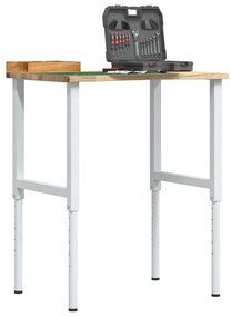 Pracovní stůl 80 x 60 x (71,5–98) cm masivní dubové dřevo 3309716
