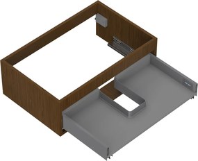 Mexen Box-A, závěsná skříňka 70 cm, 1 zásuvka, ořech, 91AX0-0700-235-1-86