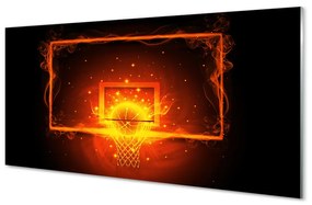 akrylový obraz Planoucí basketbal 100x50 cm