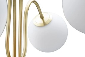 Stojací lampa Glamy 176 cm bílá/zlatá