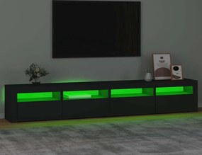 vidaXL TV skříňka s LED osvětlením 240x35x40 cm [3152763] Barva: hnědý dub