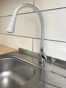 Slezák - RAV Dřezová baterie SÁZAVA - SAx06.x/13S, Šedá/chrom Připojovací hadičky - závit: 1/2", Typ ovládací páky: Ovládací páka č.: 0 - (SA006.5/13S)