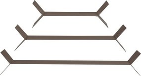 Hnědé kovové police v sadě 3 ks 80 cm Lorin – WOOOD