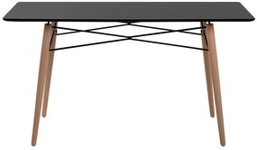 Černý jídelní stůl BIONDI 140 x 80 cm Beliani