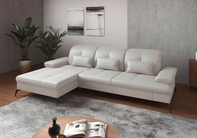 XXXLutz ROHOVÁ SEDAČKA, kůže, bílá Sit & More - Sedací soupravy - 000144012170