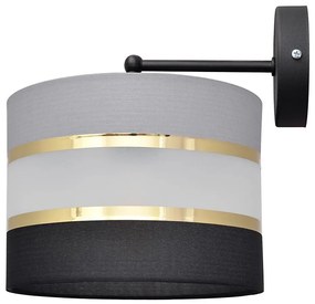 Nástěnná lampa HELEN 1xE27/15W/230V černá/šedá/zlatá