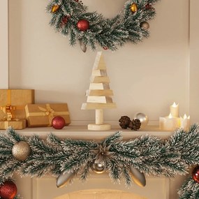 vidaXL Dřevěný vánoční stromky na ozdoby 2 ks 30 cm masivní borovice [357992]