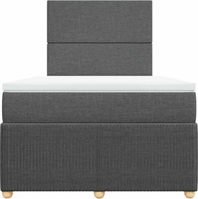 Box spring postel s matrací tmavě šedá 120x200 cm textil 3292017