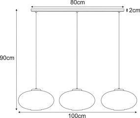 Lustr nad stůl Kaja PESO K-5672 bílé sklo 3xE27