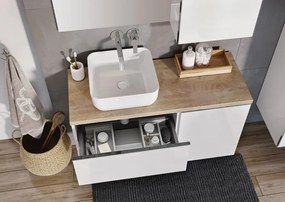 Elita Look, skříňka pro umyvadlo na pultovou desku 60x45x28 cm 1S PDW, bílá lesklá, ELT-167087