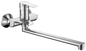 Bruckner, BARON nástěnná umyvadlová/vanová baterie, rozteč 100mm, hubice 338mm, chrom, 612.035.1