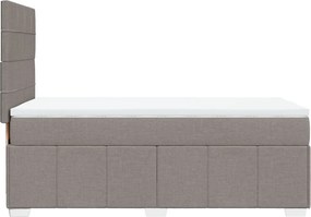 Box spring postel s matrací taupe 100 x 200 cm textil 3291583