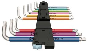 Wera 022669 Zástrčné klíče inbus 3950/9 Hex-Plus Multicolour Stainless 1, nerezová ocel (Sada 9 dílů)