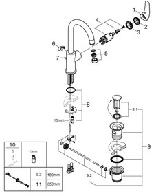 GROHE 24330001 - Umyvadlová baterie EUROSMART velikost L lesklý chrom