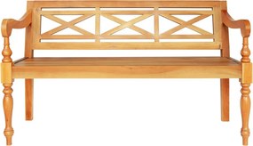 Lavice Batavia 123 cm masivní mahagon světle hnědá 337078