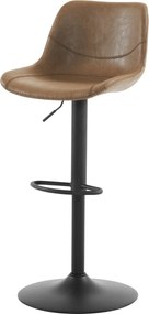 Autronic Židle barová, krémová ekokůže, kov černá AUB-714 CRM