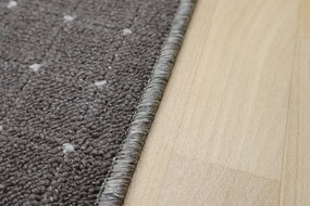 Condor Carpets, Kusový koberec Udinese hnědý čtverec, 100x100, hnědá, chodba / předsíň