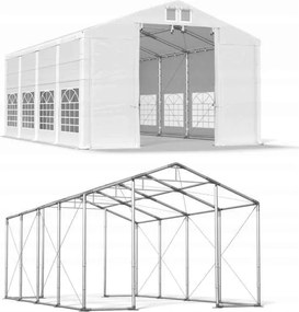 Párty stany 8x8 m [4 m] Dílenské Das 560 Wp