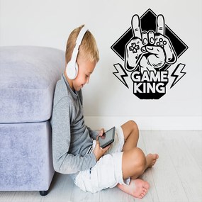 Živá Zeď Samolepka na zeď Game King Barva: černá