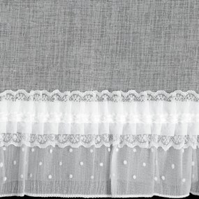 KRÁTKÁ ZÁCLONA NA POUTKÁCH MARY 60X150 CM BÍLÁ