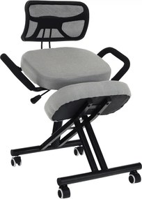 Ergonomická kľakačka, šedohnědá taupe / černá, RUFUS
