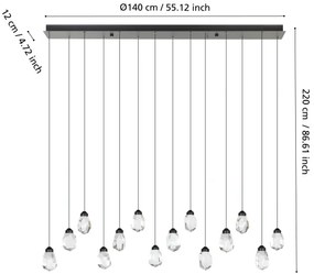 Eglo 390414 - LED Stmívatelný lustr na lanku SINDICAT 14xLED/3W/230V 3000K