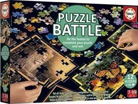 EDUCA Puzzle bitva Příroda / 12x42 dílků / od 7 let
